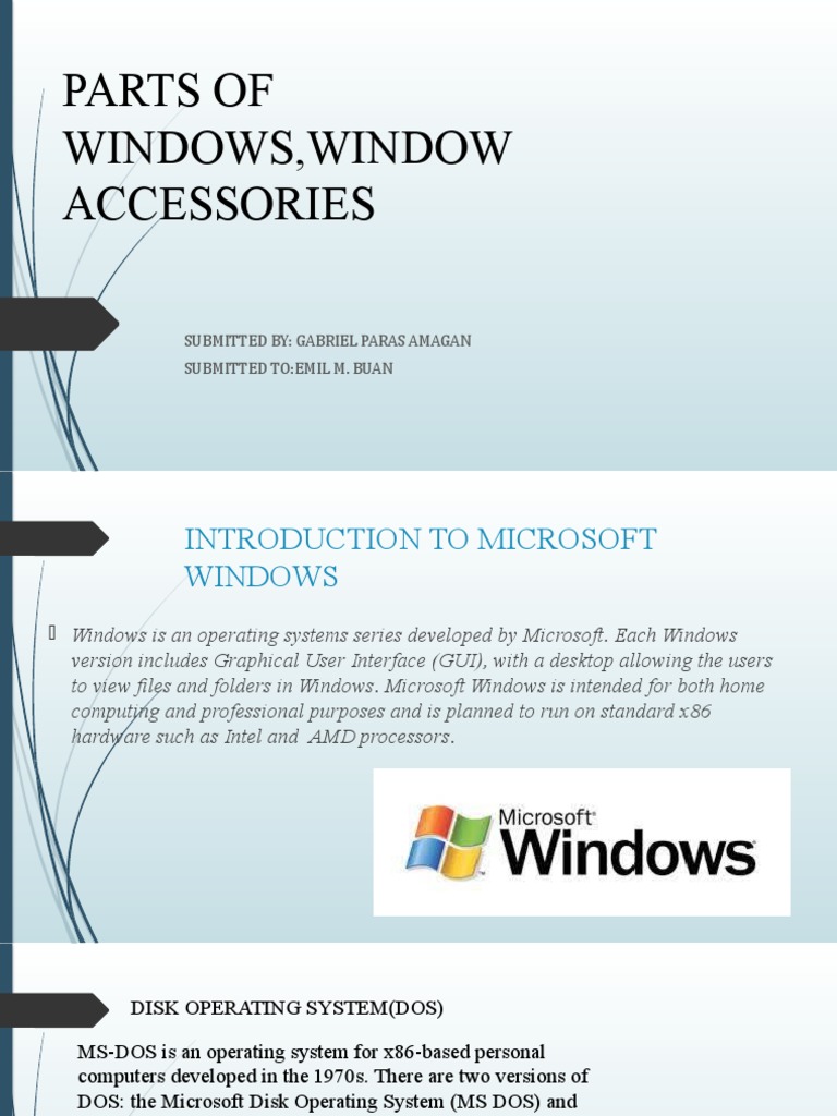 Overview of Windows Operating System Parts | PDF | Computers