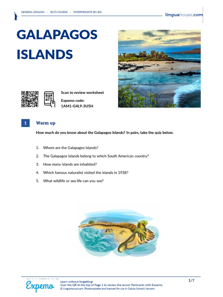 Galapagos Islands American English Teacher | PDF