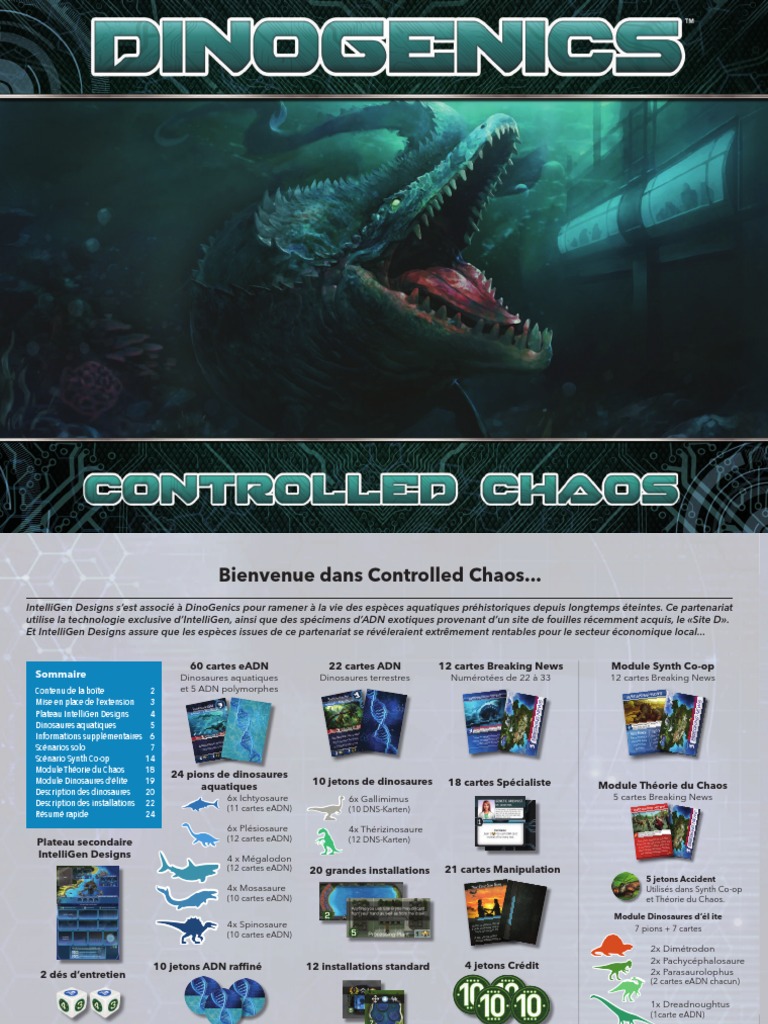 Dinogenics_ Chaos Controlled_ Règles | PDF