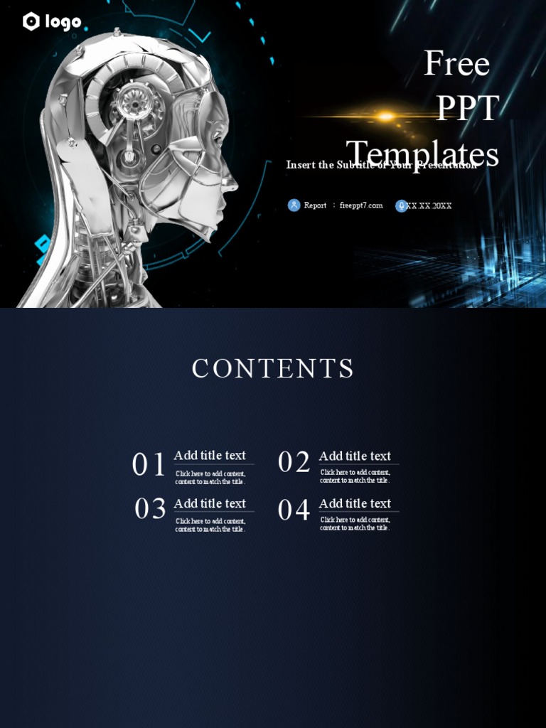 Free Robotics PowerPoint Template | PDF | Career & Growth | Business