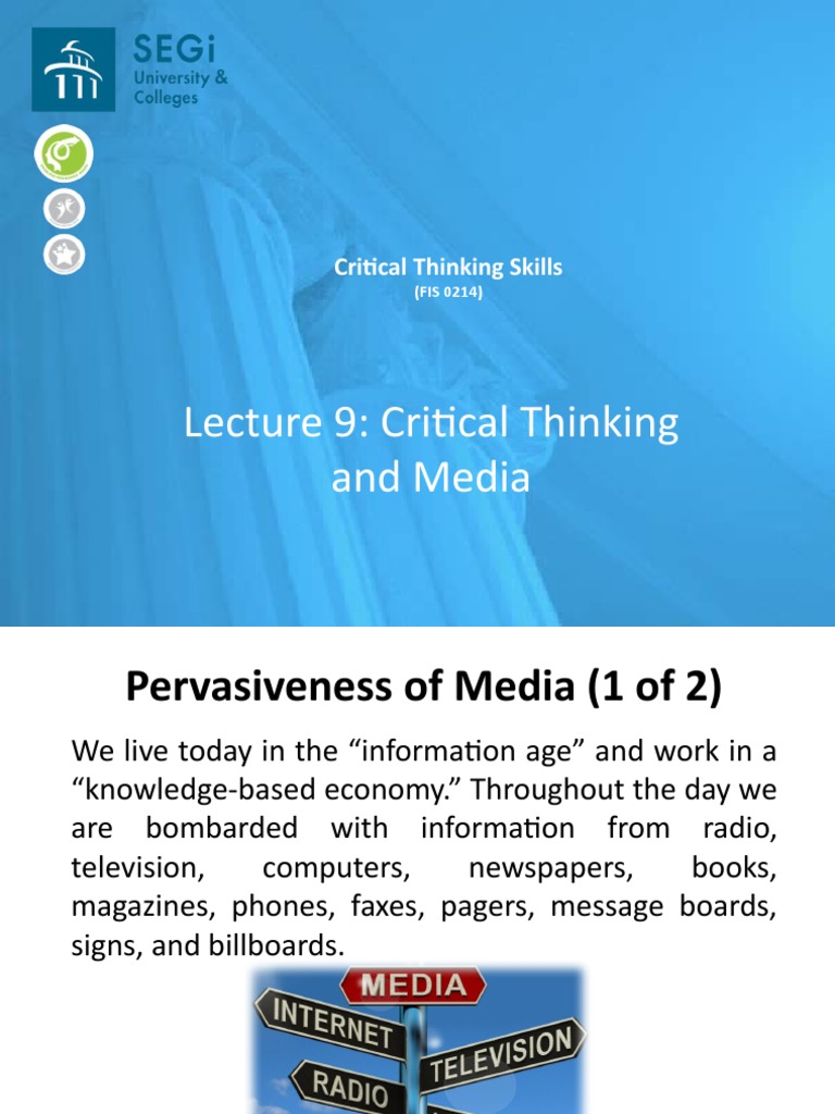Critical Thinking & Media Influence | PDF