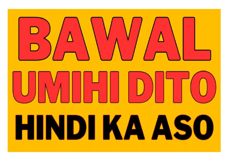 Bawal Umihi Dito | PDF