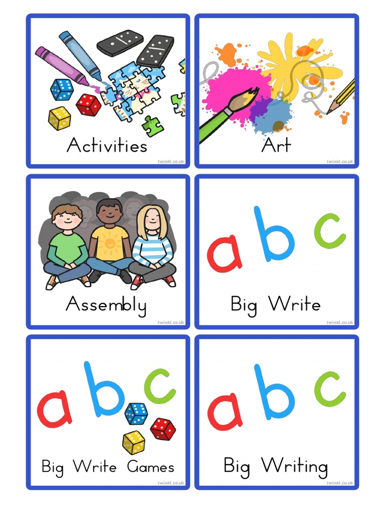 AU S 013 Visual Timetable for School Individual | PDF