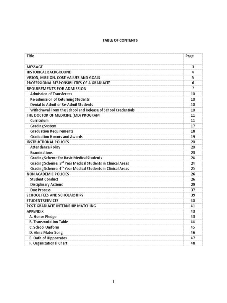 2019-Student-Handbook-DMSF | PDF | Medicine | Medical School
