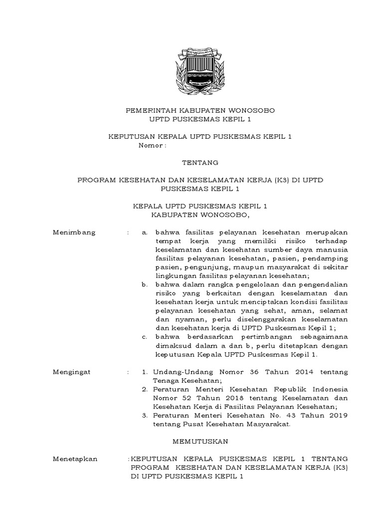 1.3.6.a SK Tim Dan Program K3 2019 | PDF