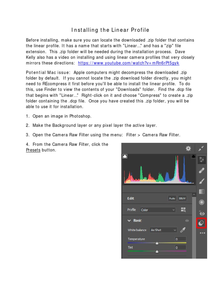 Installing and Using Linear Profiles | PDF | Raw Image Format | Adobe ...
