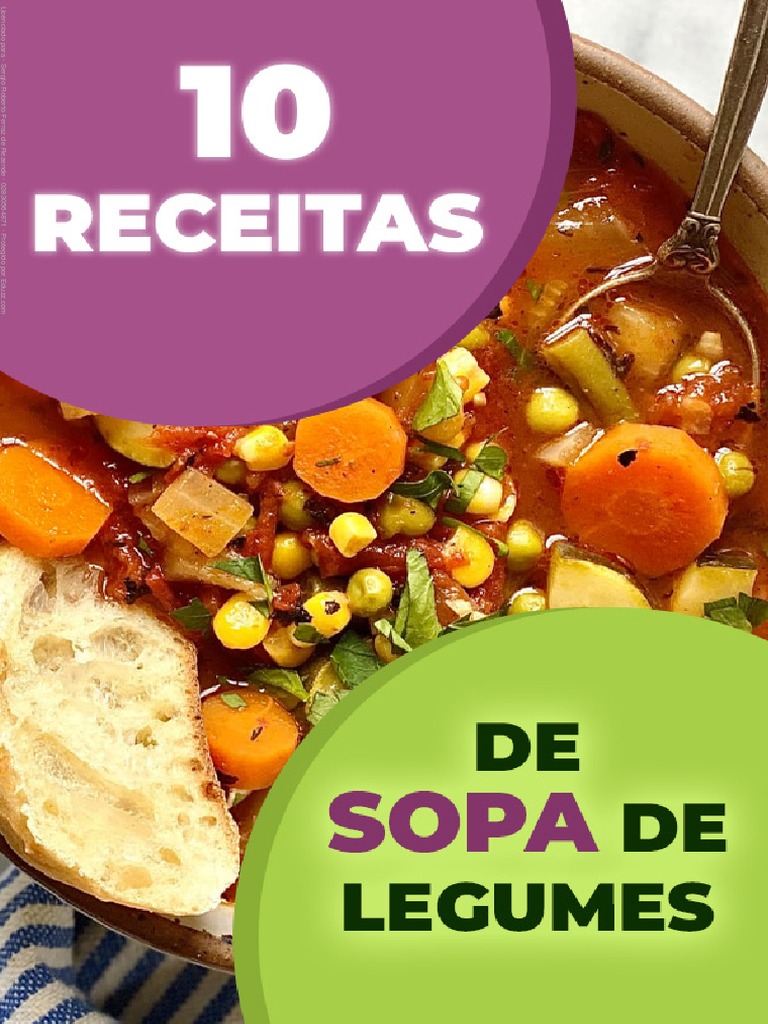 10 Receitas de Sopa de Legumes | PDF | Caldo | Alimentos