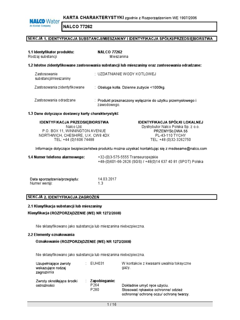 Karta Charakterystyki | PDF