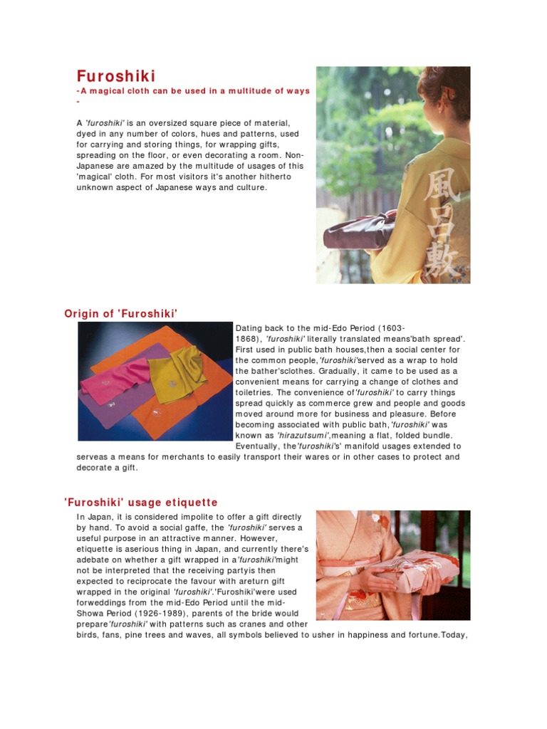 Furoshiki 1 | PDF | Knot | Plastic