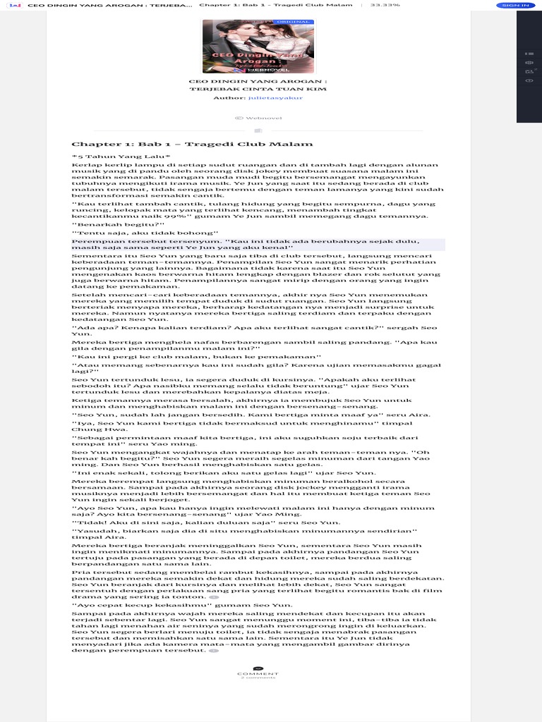 Ceo Dingin Yang Arogan Terjebak Cinta Tuan Kim Bab 1 Bab 1 Tragedi