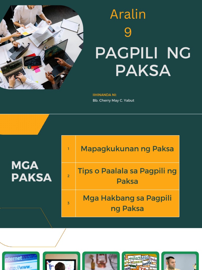 Aralin 9-Pagpili NG Paksa | PDF