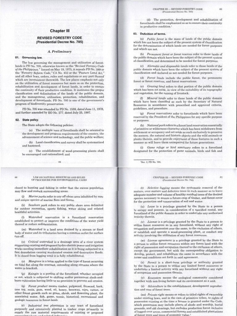 Revised Forestry Code | PDF | Forests | Forestry