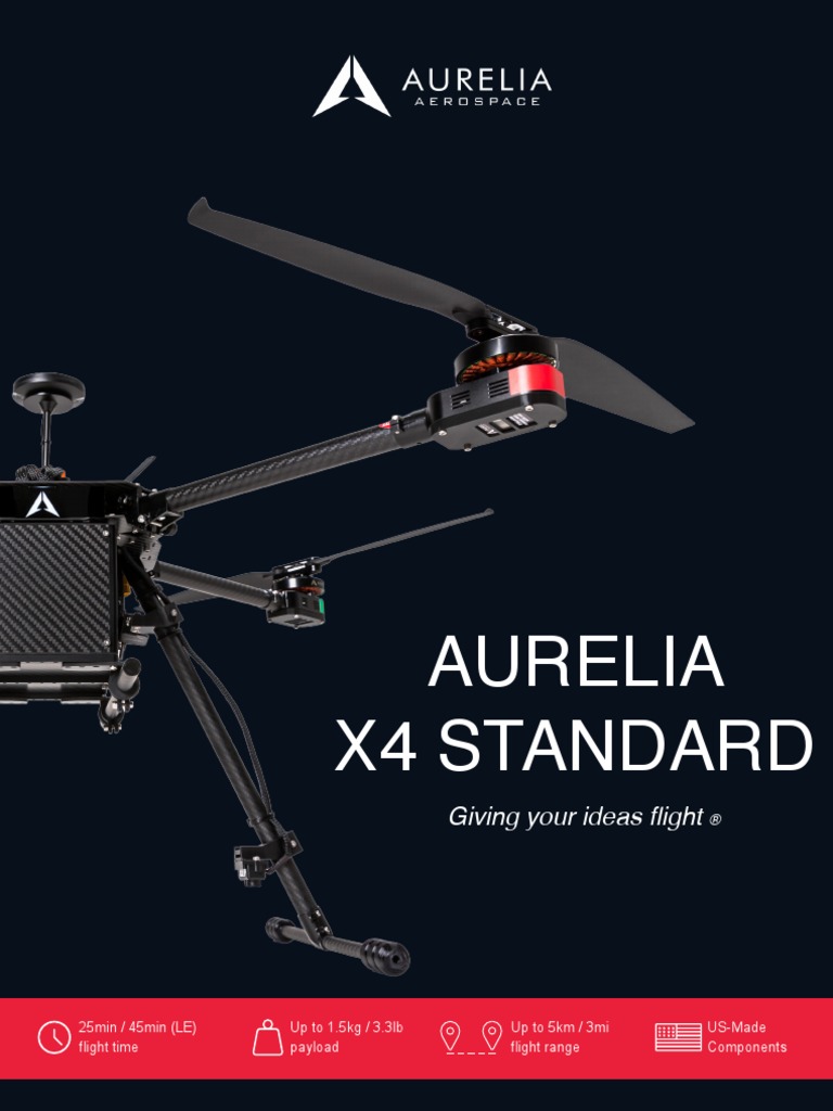 Brochure - Aurelia X4 Standard - F | PDF | Unmanned Aerial Vehicle | Hdmi