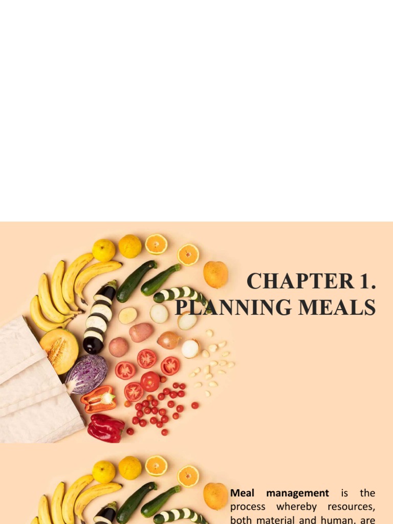 Meal Management: Chapter 1 Overview | PDF | Meal | Umami