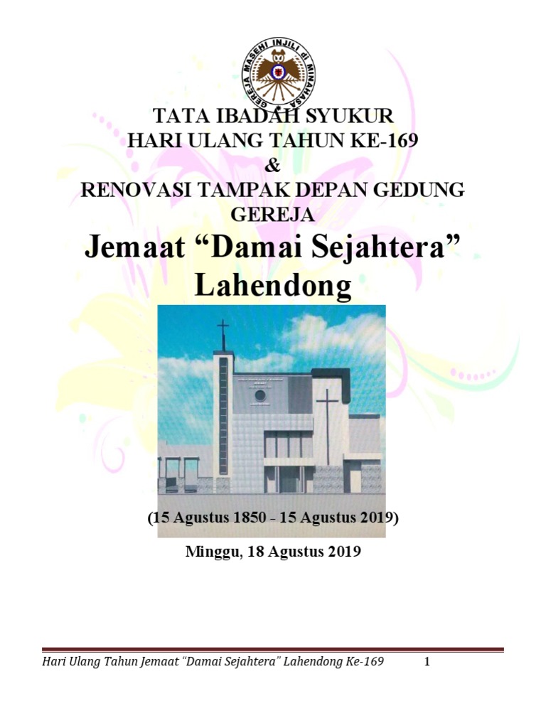 Tata Ibadah Hut Jemaat Ke 172 | PDF Tata Ibadah Hut Jemaat Ke 172 | PDF