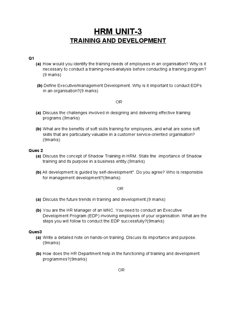 Unit 3 HRM | PDF | Human Resource Management | Business