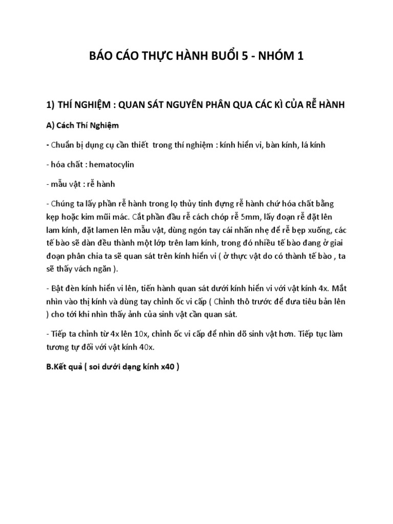 Báo Cáo TH C Hành Bu I 5 | PDF