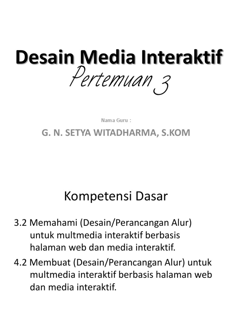Pertemuan 3 - Desain Media Interaktif | PDF