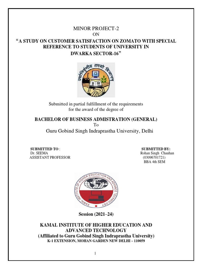 customer satisfaction project | PDF