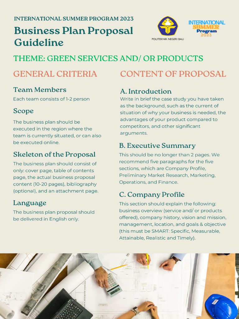 Business Plan Proposal Guideline 2023 | PDF