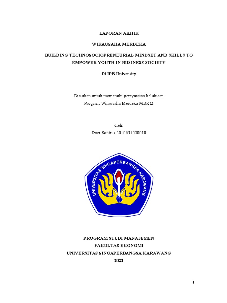 Laporan Akhir - Devi Safitri | PDF