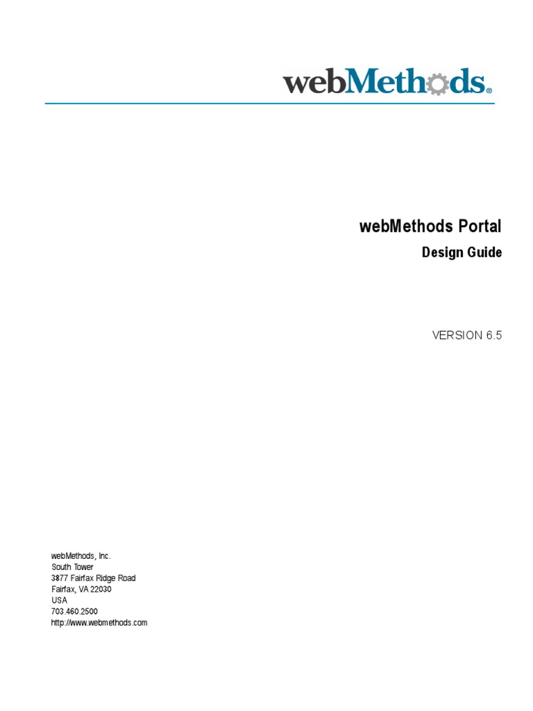 Web Methods Portal Design Guide 6.5 | PDF | Eclipse (Software) | Web Server