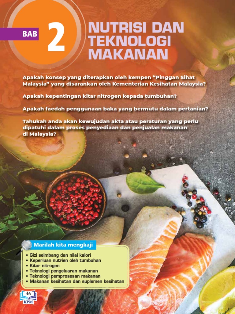 3 SN KSSM T5 Bab2 Nutrisi Dan Teknologi Makanan | PDF