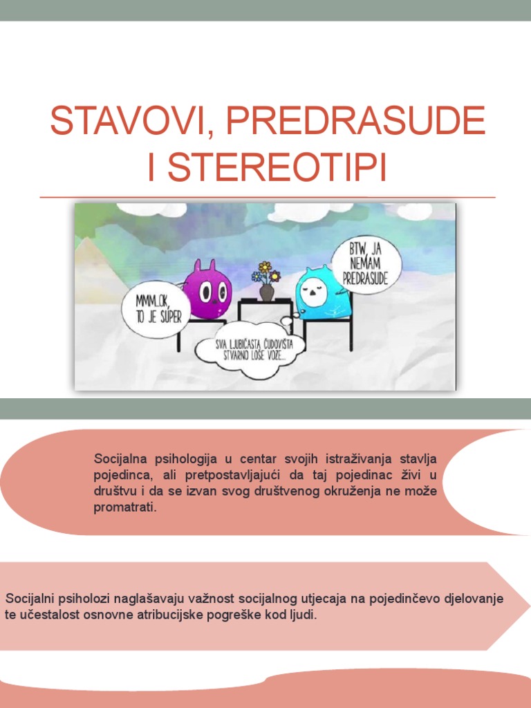 Stavovi, Predrasude I Stereotipi | PDF