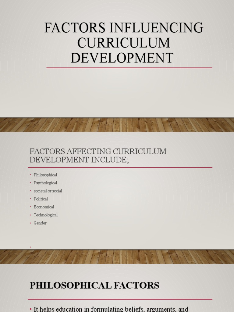 Influences on Curriculum Development | PDF