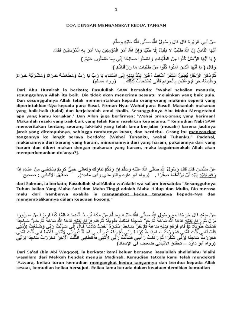 Doa Mengangkat Tangan dalam Islam | PDF