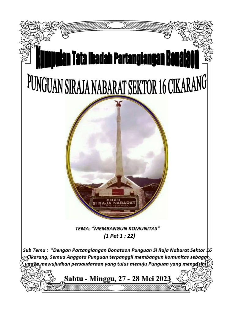 3 Kali Ibadah Bonataon Siraja Nabarat Sektor 16 | PDF