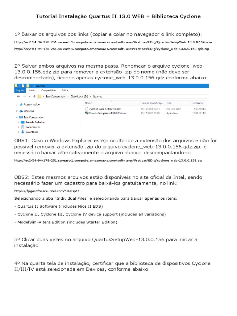 Tutorial Instalacao Quartus II 13 | PDF