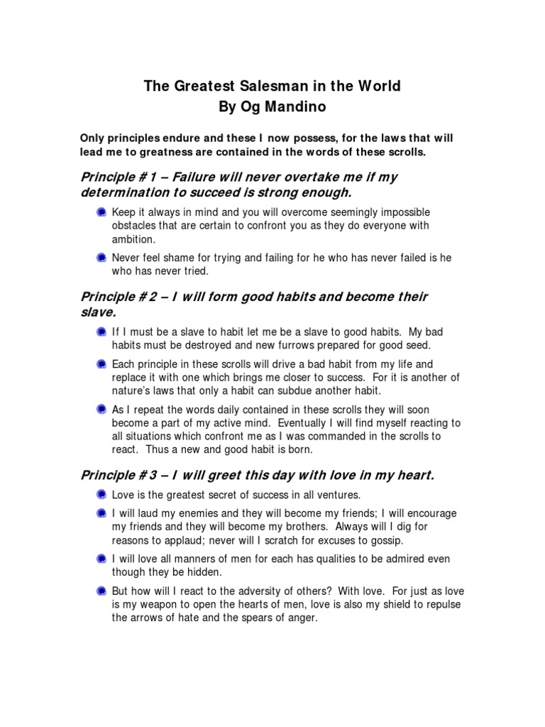 The Greatest Salesman in the World | PDF | Prayer