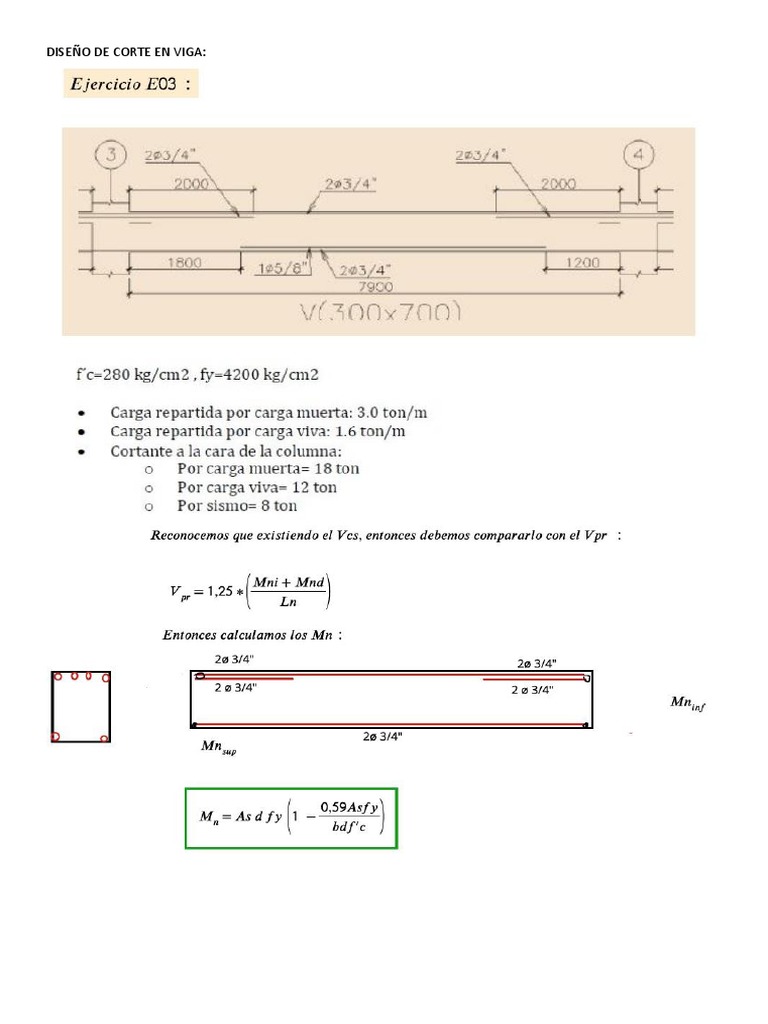 Diseño De Corte En Viga Pdf