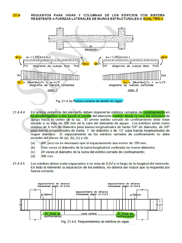 Diseño Por Corte E060 Vigas y Col | PDF