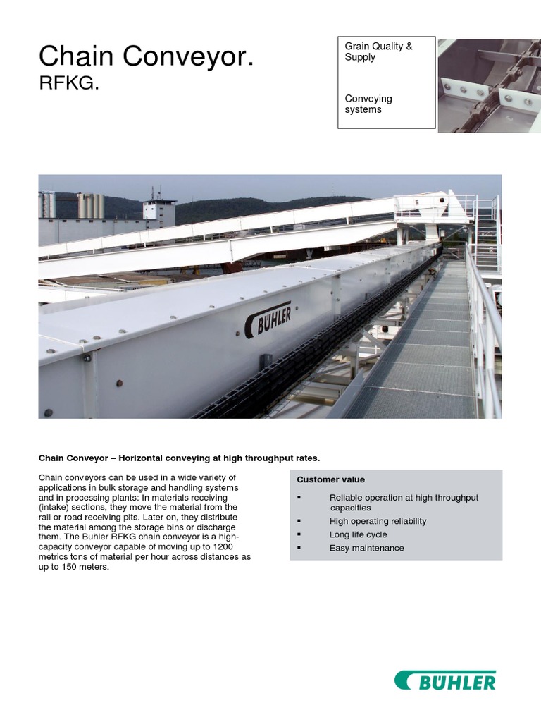 Trough Chain Conveyor RFKG Flyer En | PDF | Steel | Industrial Processes