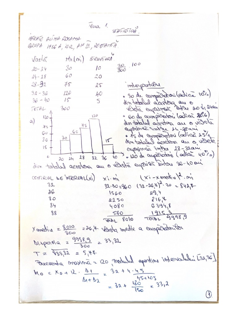Tema Statistica | PDF