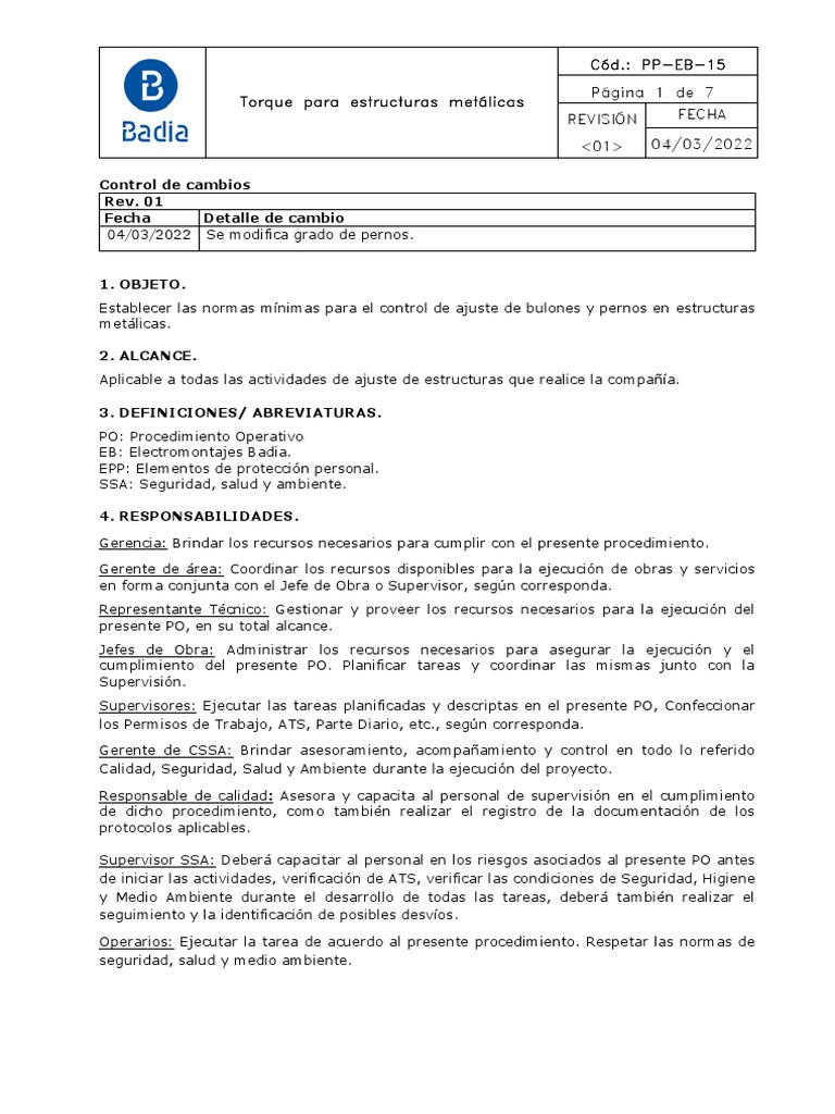 Normas de Torque en Estructuras Metálicas | PDF