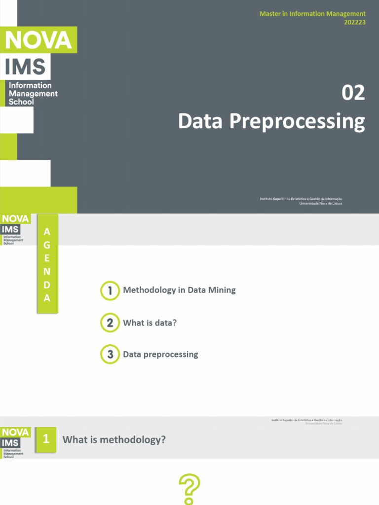 02 Data Preprocessing Pdf Methodology Mean