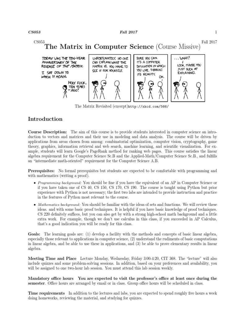 The Matrix in Computer Science | PDF | Computer Science | Mathematics