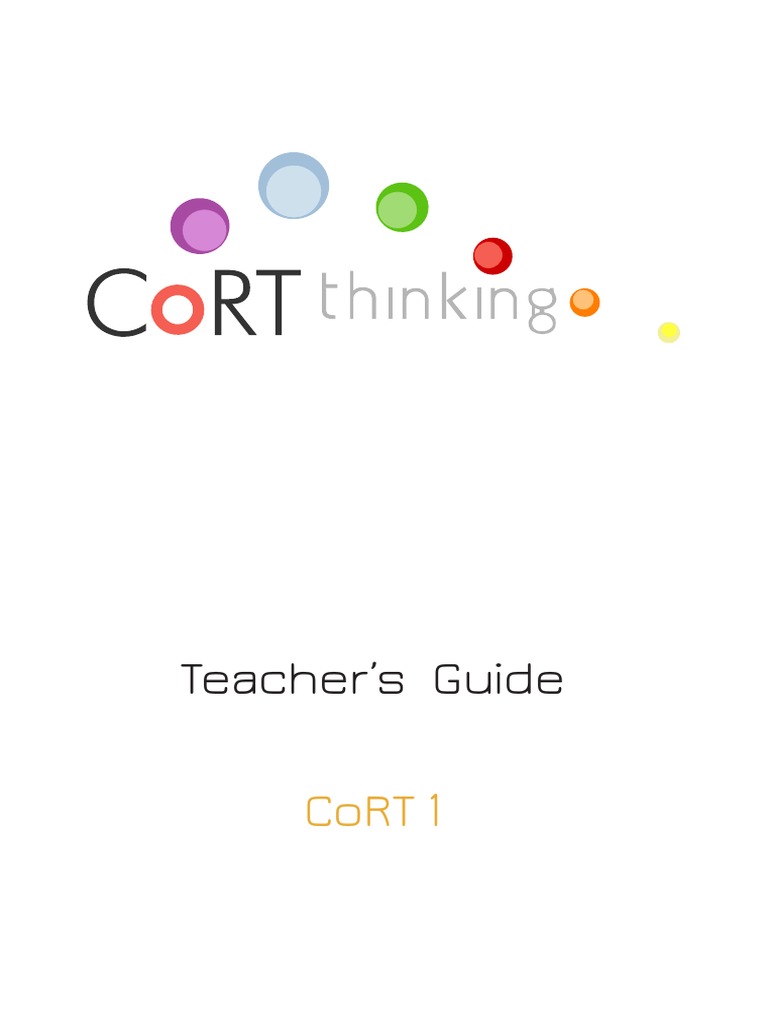 Cort Thinking Teachers Guide Edward De Bono 0 Cort Annas Archive Pdf Teachers Thought