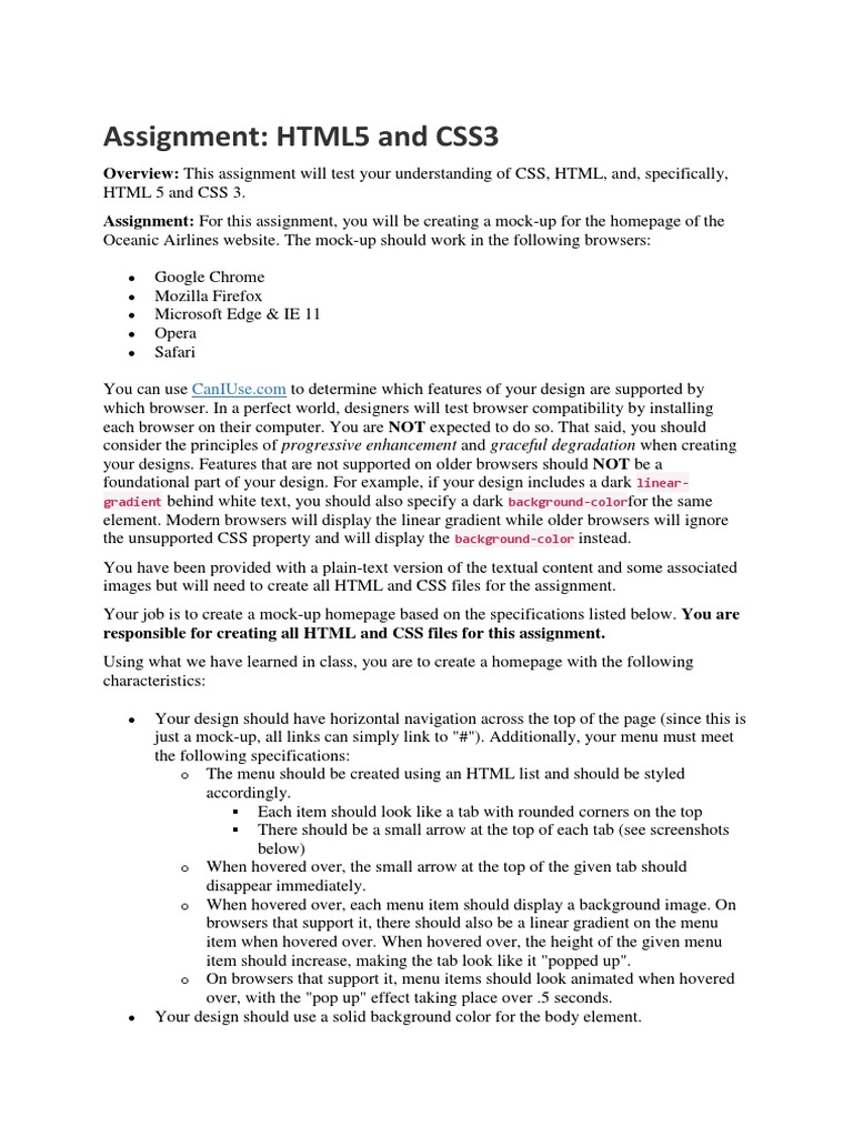 HTML Assignment | PDF | Html | Html5 HTML Assignment | PDF | Html | Html5