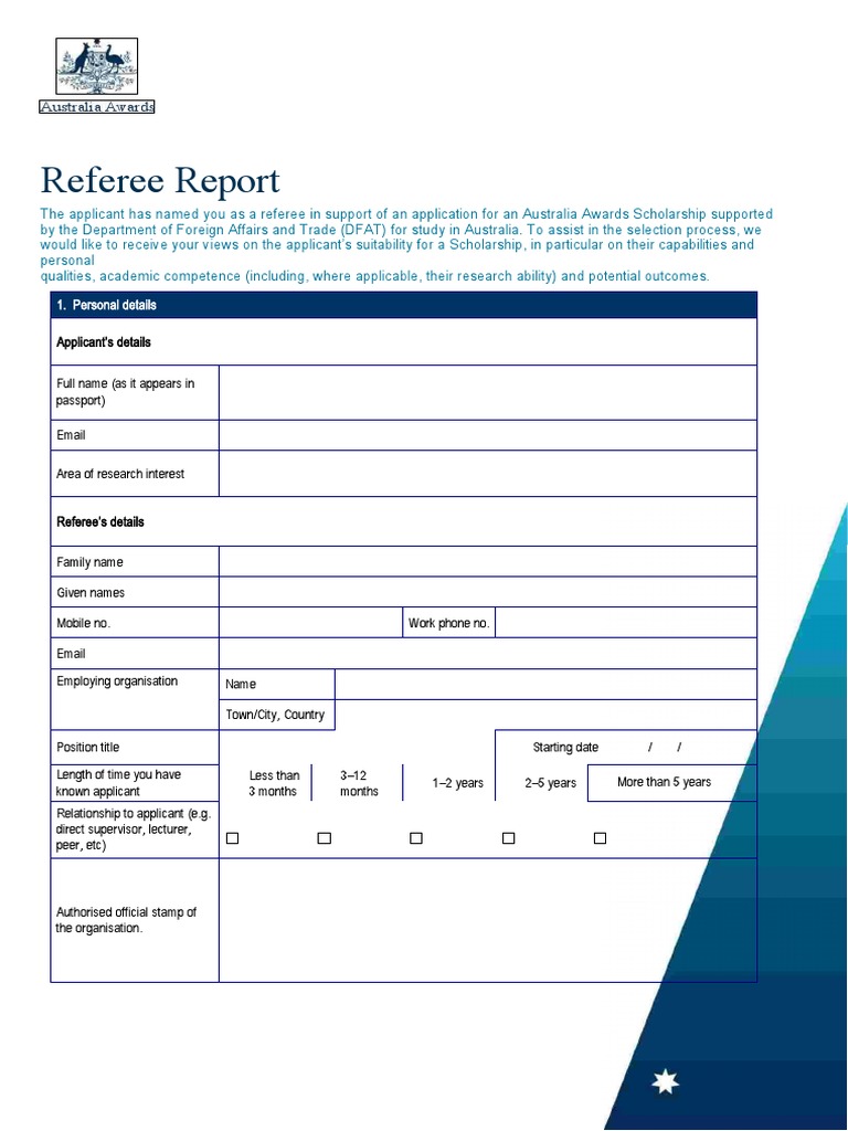 Australia-Awards-Referee-letter-template | PDF | Leadership | Doctor Of ...