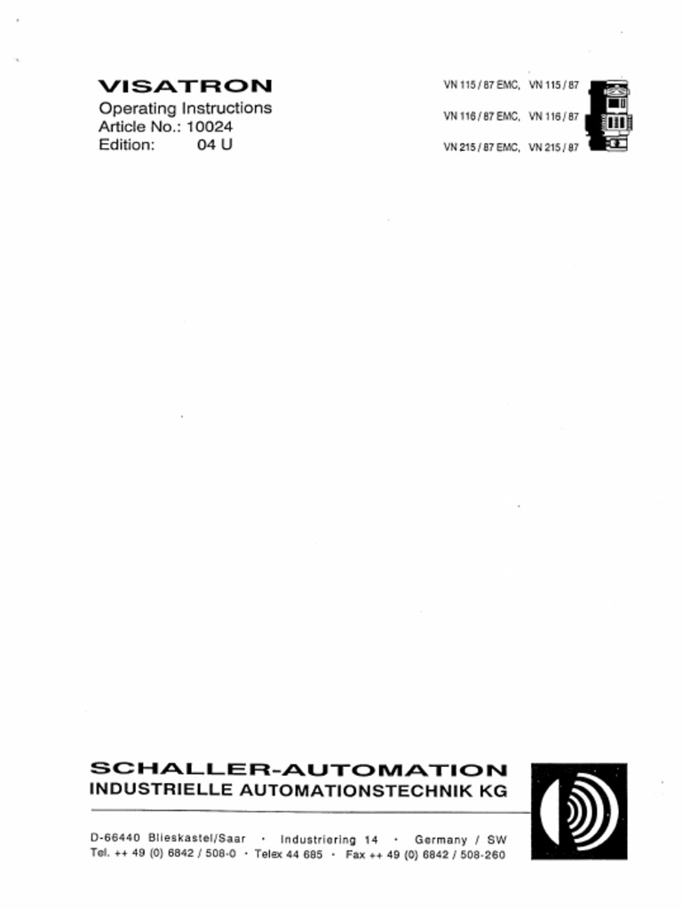 Visatron VN115 116 215 Eng | PDF