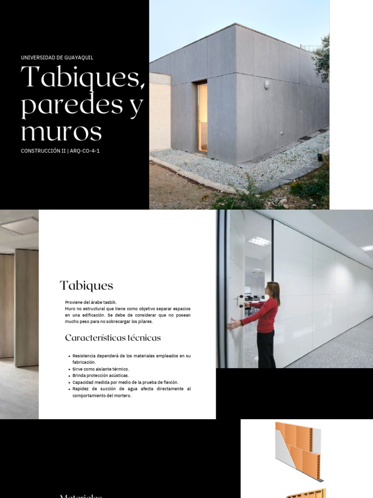 Tabiqes, Paredes y Muros. 4-1 | PDF | pared | Hormigón