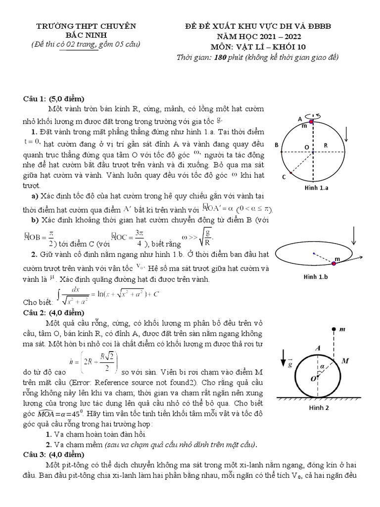 10.2.Bắc Ninh - Vật Lý 10 Dhbb 2022 | PDF