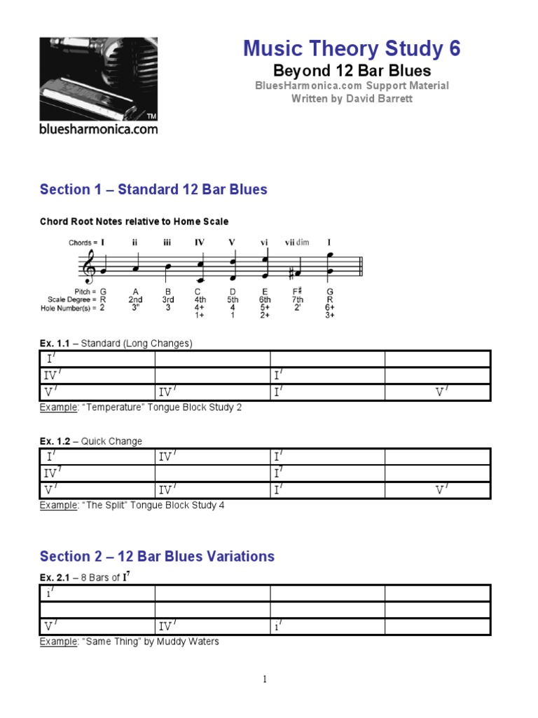 Music Theory Study 6 - Beyond 12 Bar Blues | PDF