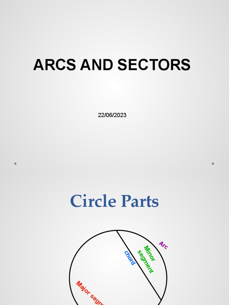 Arcs And Sectors Pdf Teaching Methods Materials
