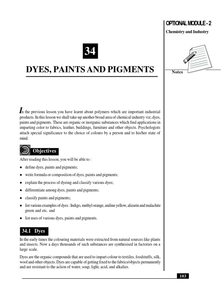 Paints and Dyes | PDF | Dye | Paint