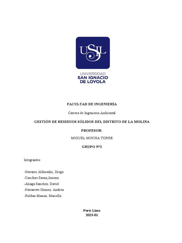 Trabajo Final GRS-Molina | PDF | Residuos | Lima